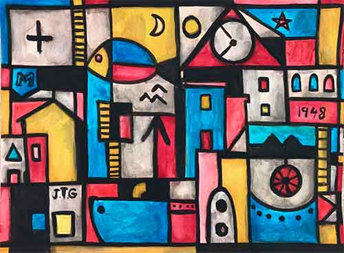 Joaquín Torres García - Acuarela sobre Papel